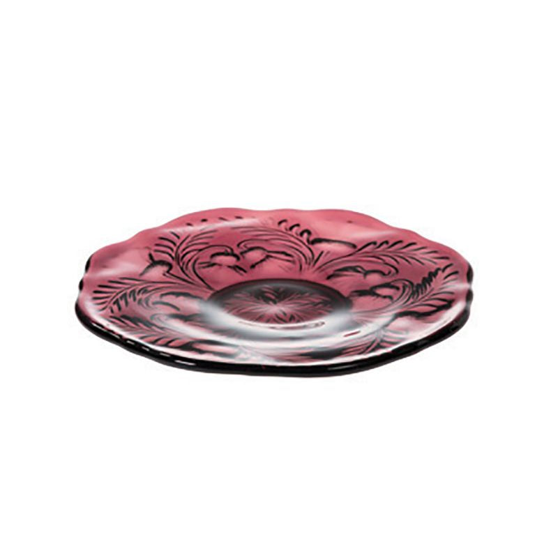 Inverted Thistle Glass Dessert Plate - 4 Color Options – Fortune And ...