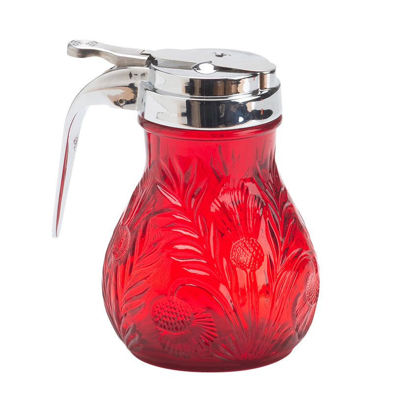 Inverted Thistle Glass Syrup Pitcher - 4 Color Options – Fortune And ...
