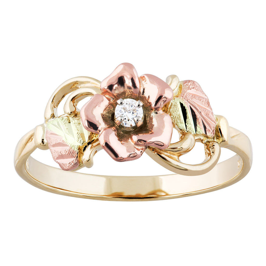 Red Diamond Rose - Black Hills Gold Ladies Ring – Fortune And Glory ...