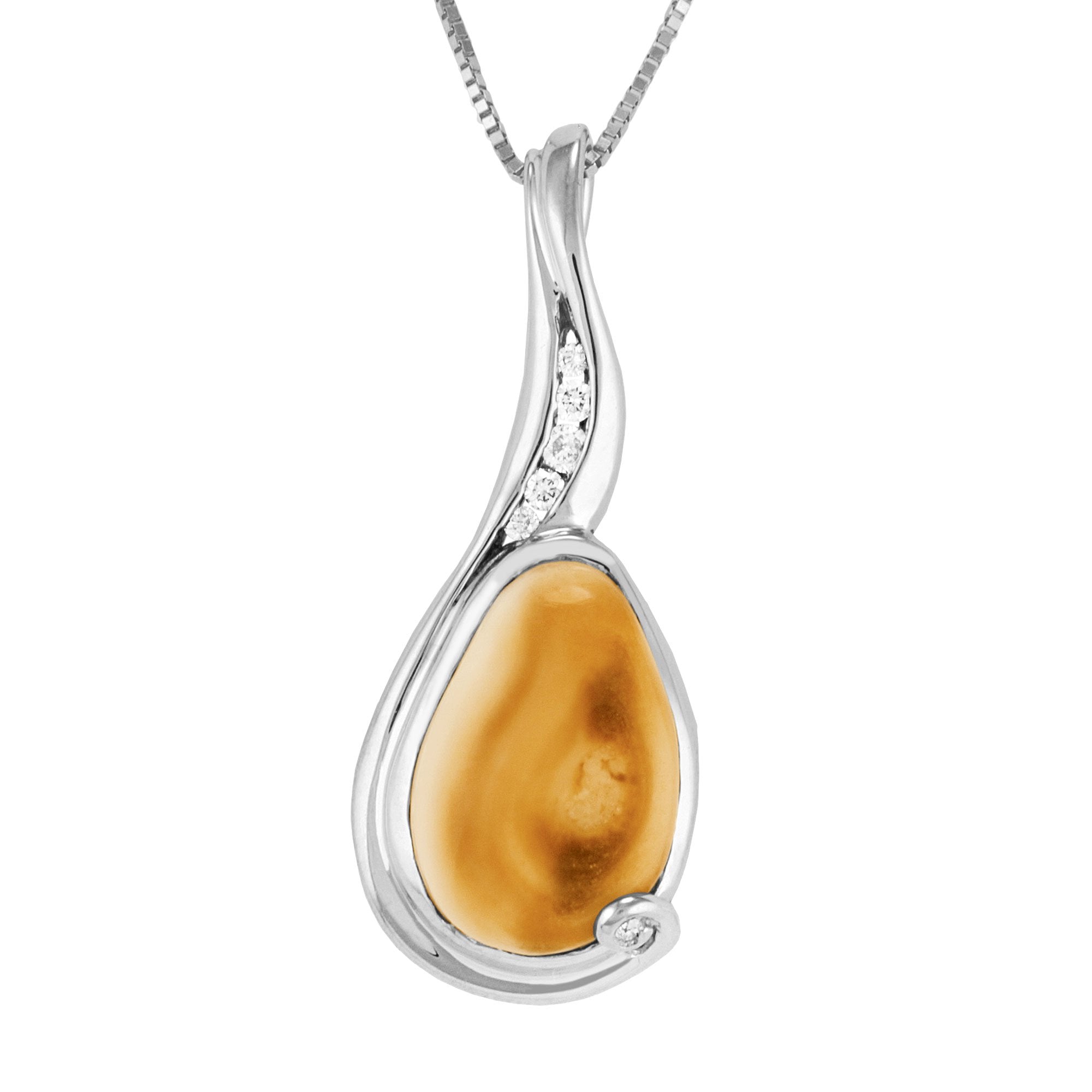Madison Elk Ivory - Sterling Silver Black Hills Gold Pendant