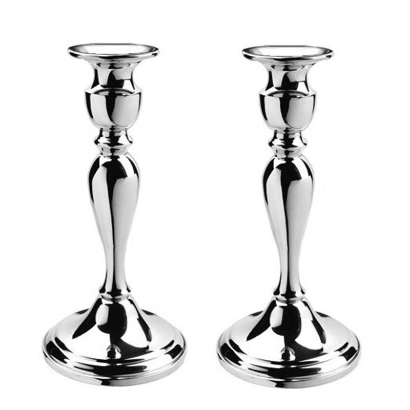 Colonial Candlesticks - 8 ¼” Pair in Pewter