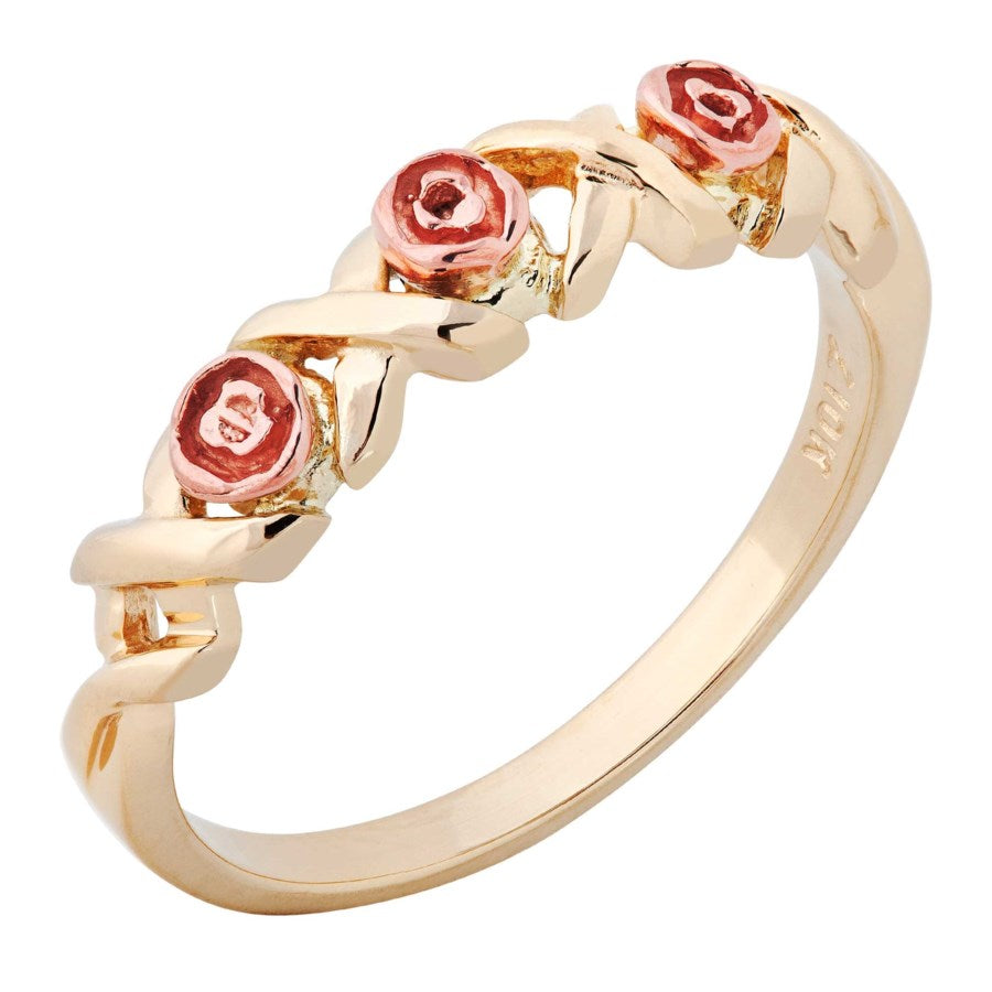 Triple Roses - Black Hills Gold Ladies Ring – Fortune And Glory - Made ...