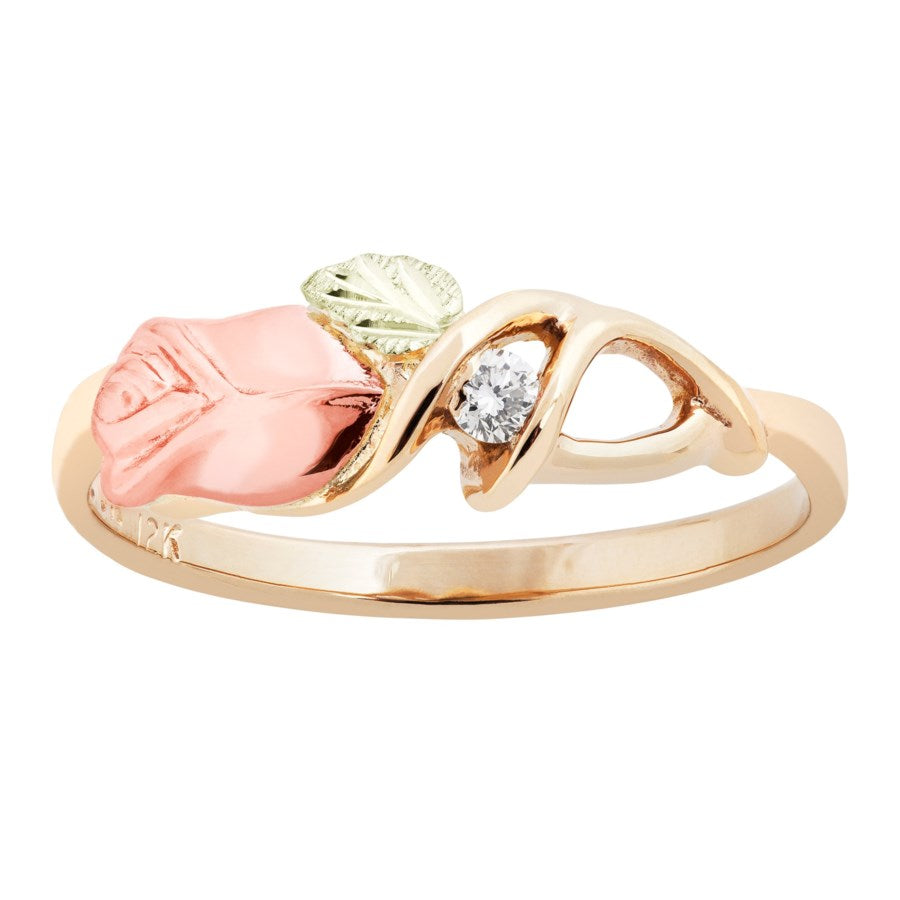 Rosebud Diamond - Black Hills Gold Ladies Ring