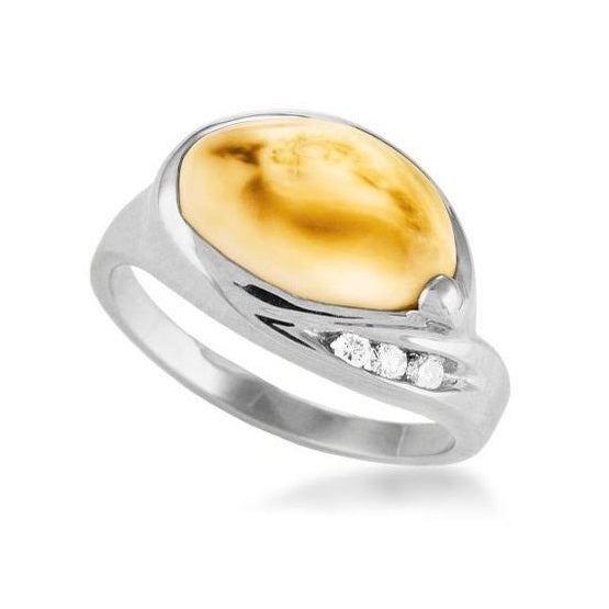 Sierra - Sterling Silver Ladies Elk Ivory Ring