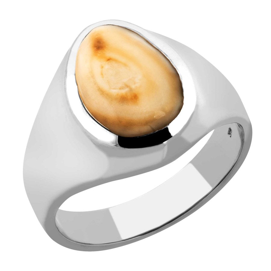 Big Sky - Sterling Silver Elk Ivory Mens Ring – Fortune And Glory ...